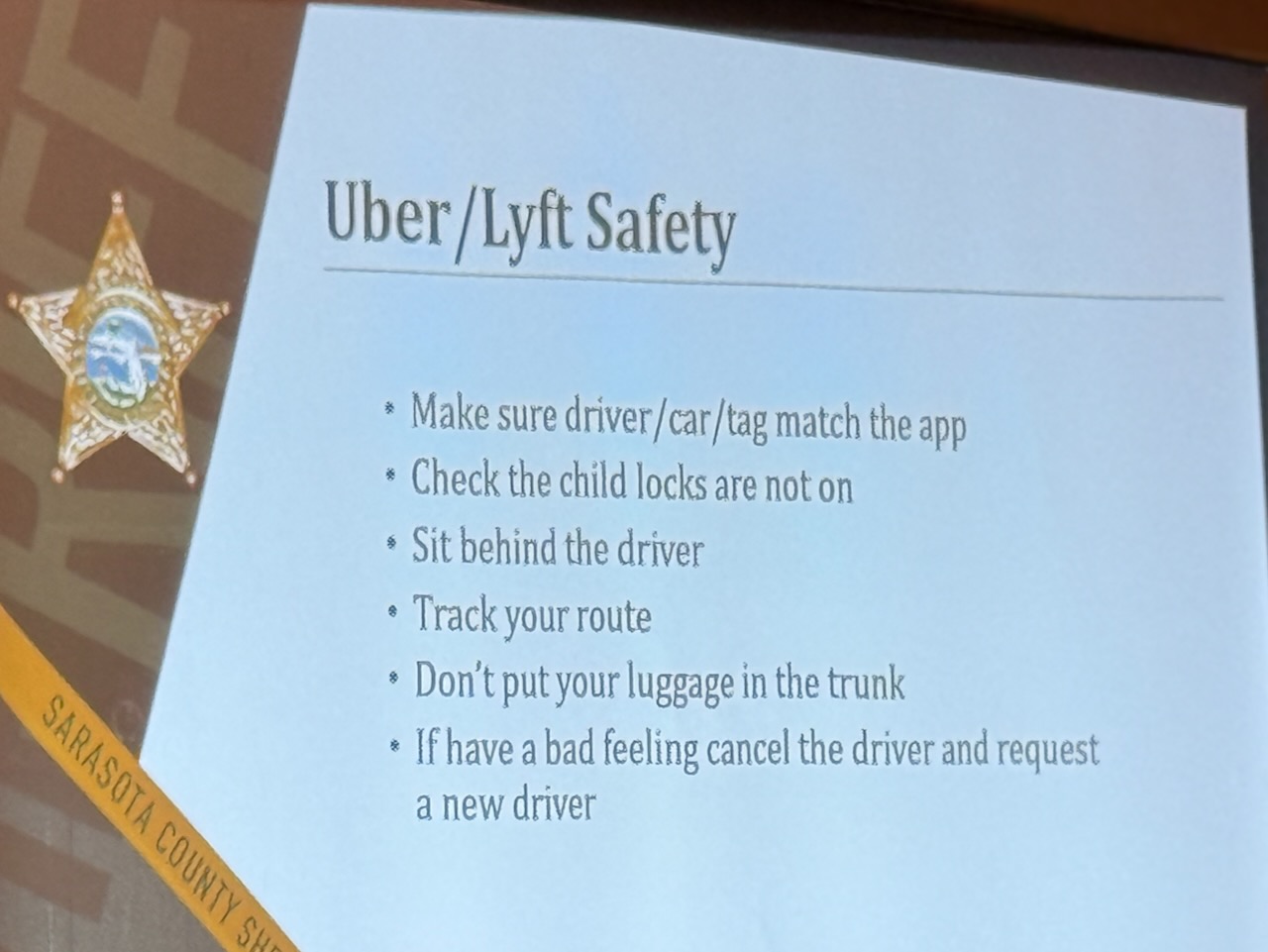 “Self Protection Tool Box” Presented by Sheriff’s Office – Venetian ...